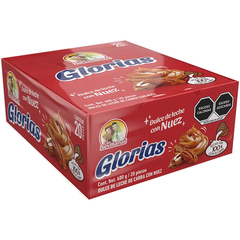GLORIAS CON NUEZ DISPLAY 600 GR 30 PIEZAS
